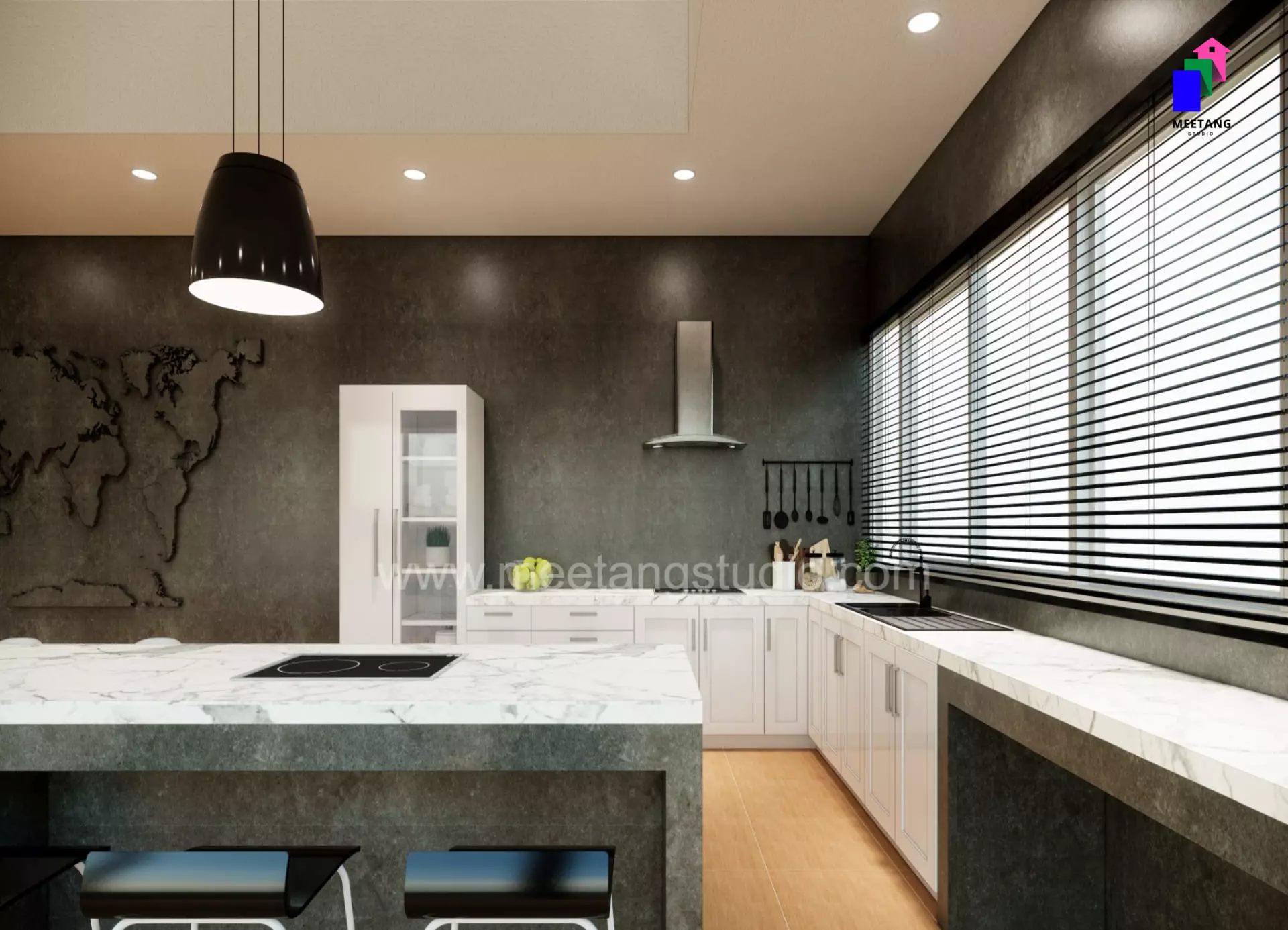 งานออกแบบห้องครัว 3D - MeetangStudio