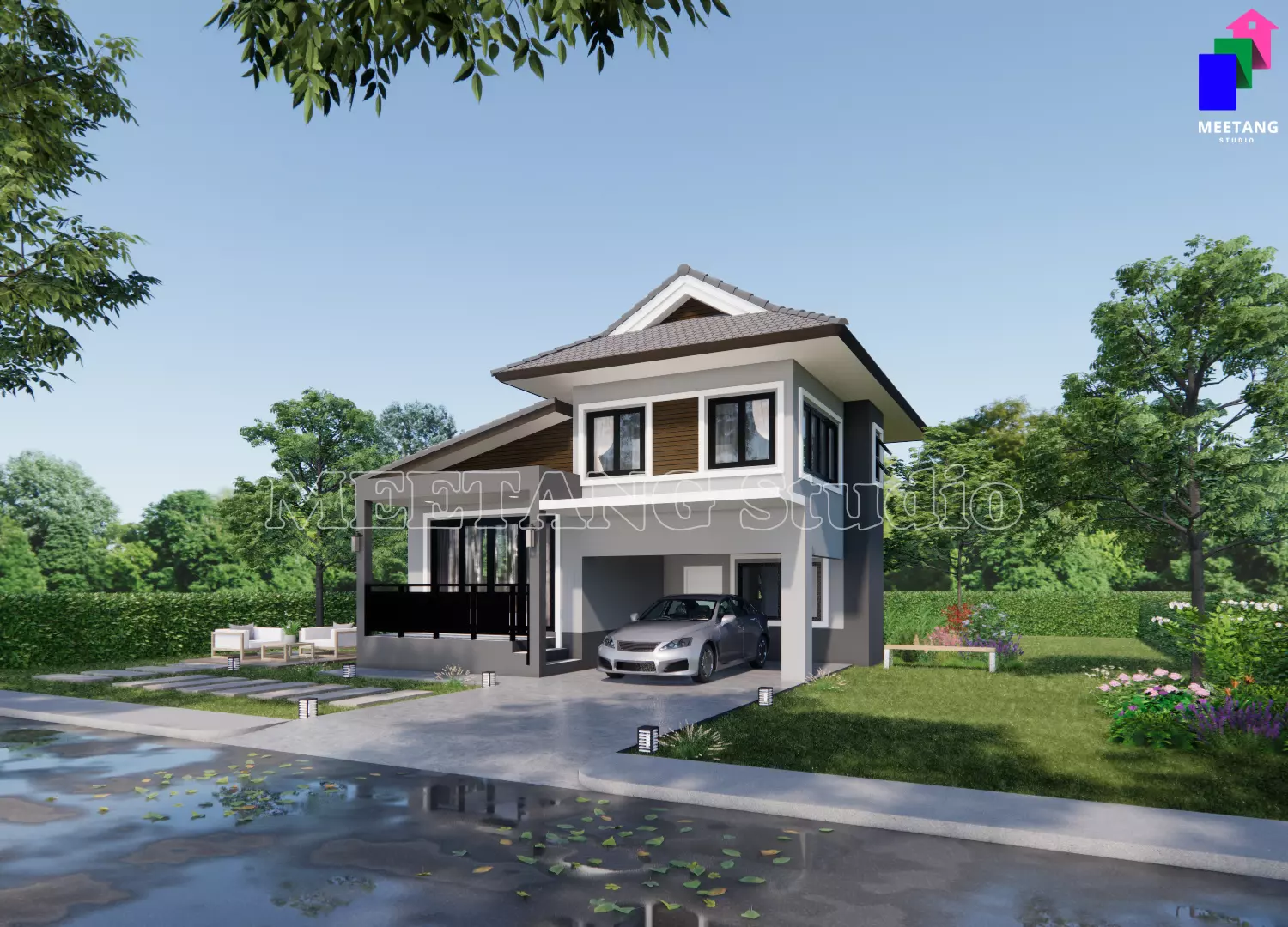 บ้านพักอาศัย ค.ส.ล 2 ชั้น - MeetangStudio