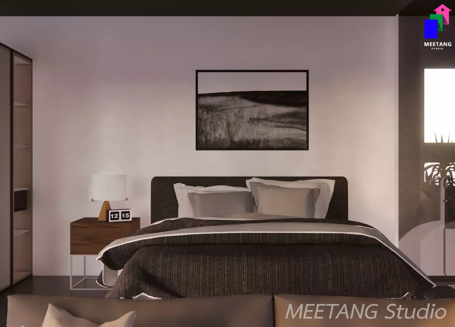 งานออกแบบ ห้องนอน และห้องเล่นเกมส์ 3D - MeetangStudio