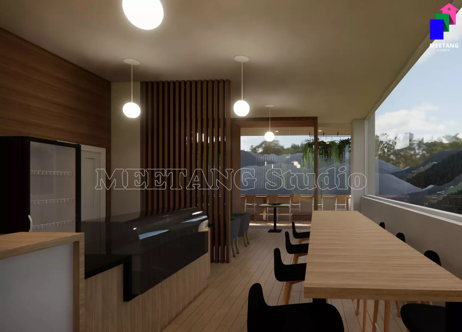 งานออกแบบคาเฟ่งาน 3D - MeetangStudio