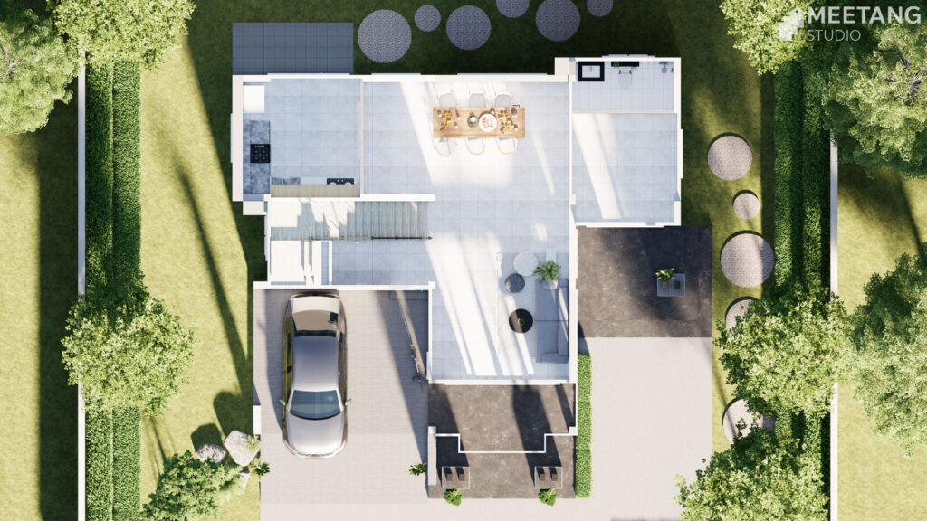 แบบบ้านพักอาศัย ค.ส.ล. 2 ชั้น - MeetangStudio