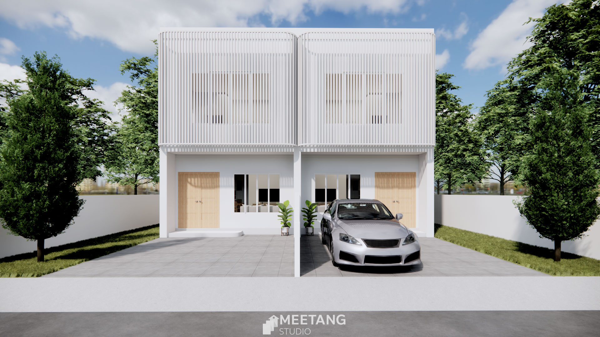 งานออกแบบบ้านพักอาศัย ค.ส.ล. 2 ชั้น - MeetangStudio