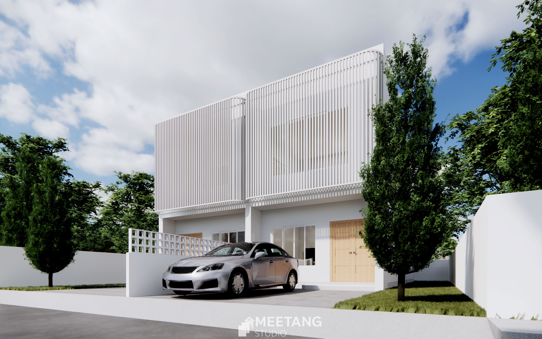 งานออกแบบบ้านพักอาศัย ค.ส.ล. 2 ชั้น - MeetangStudio