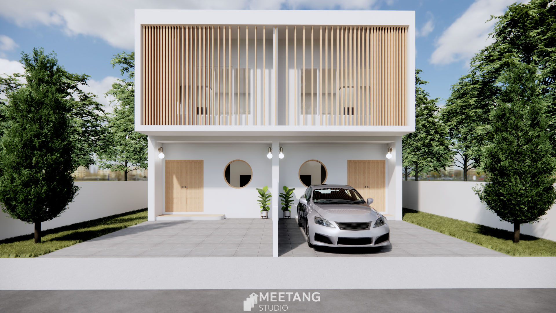 งานออกแบบบ้านพักอาศัย ค.ส.ล. 2 ชั้น - MeetangStudio